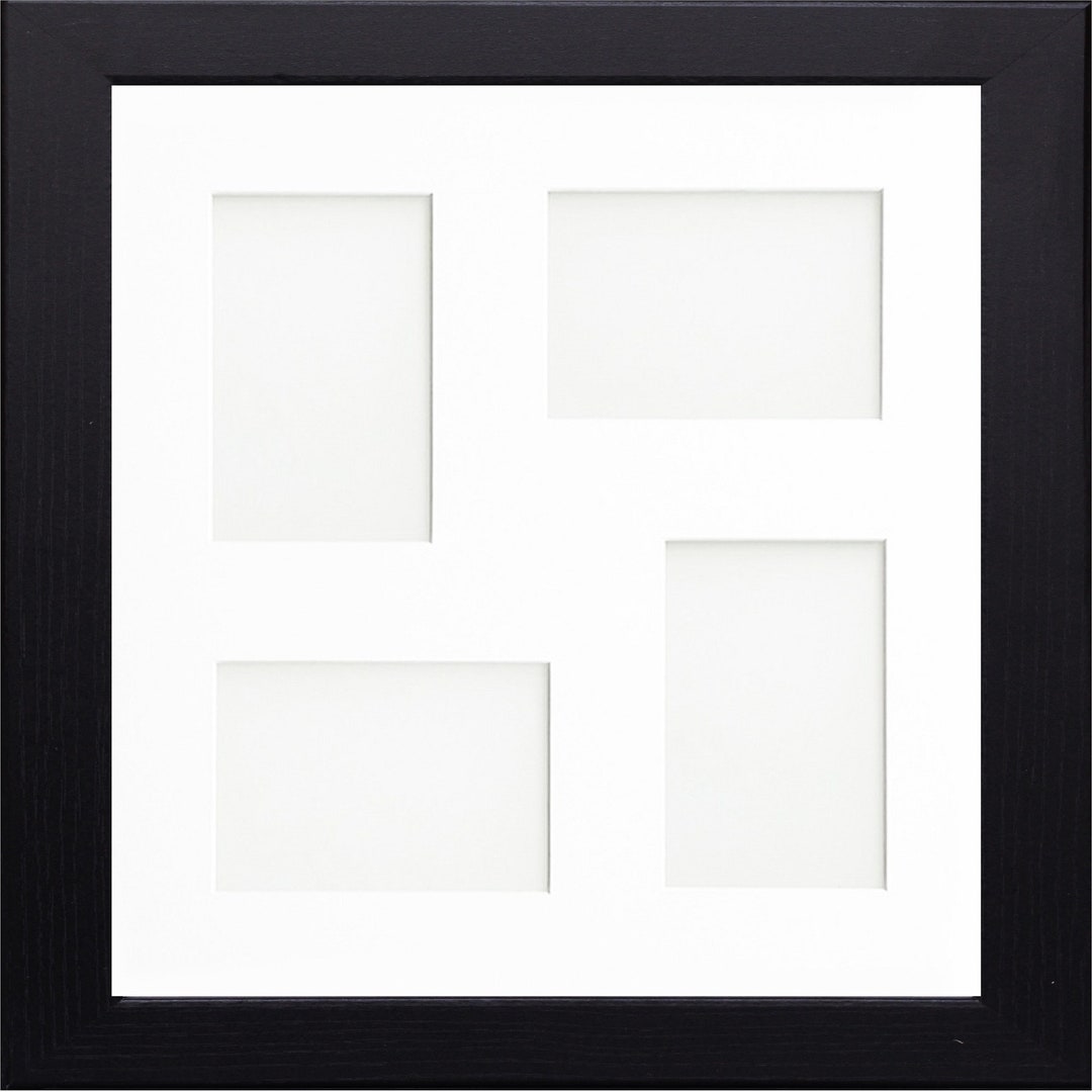 Black Multi Photo Picture Frame | 4 6x4 Apertures - Etsy UK