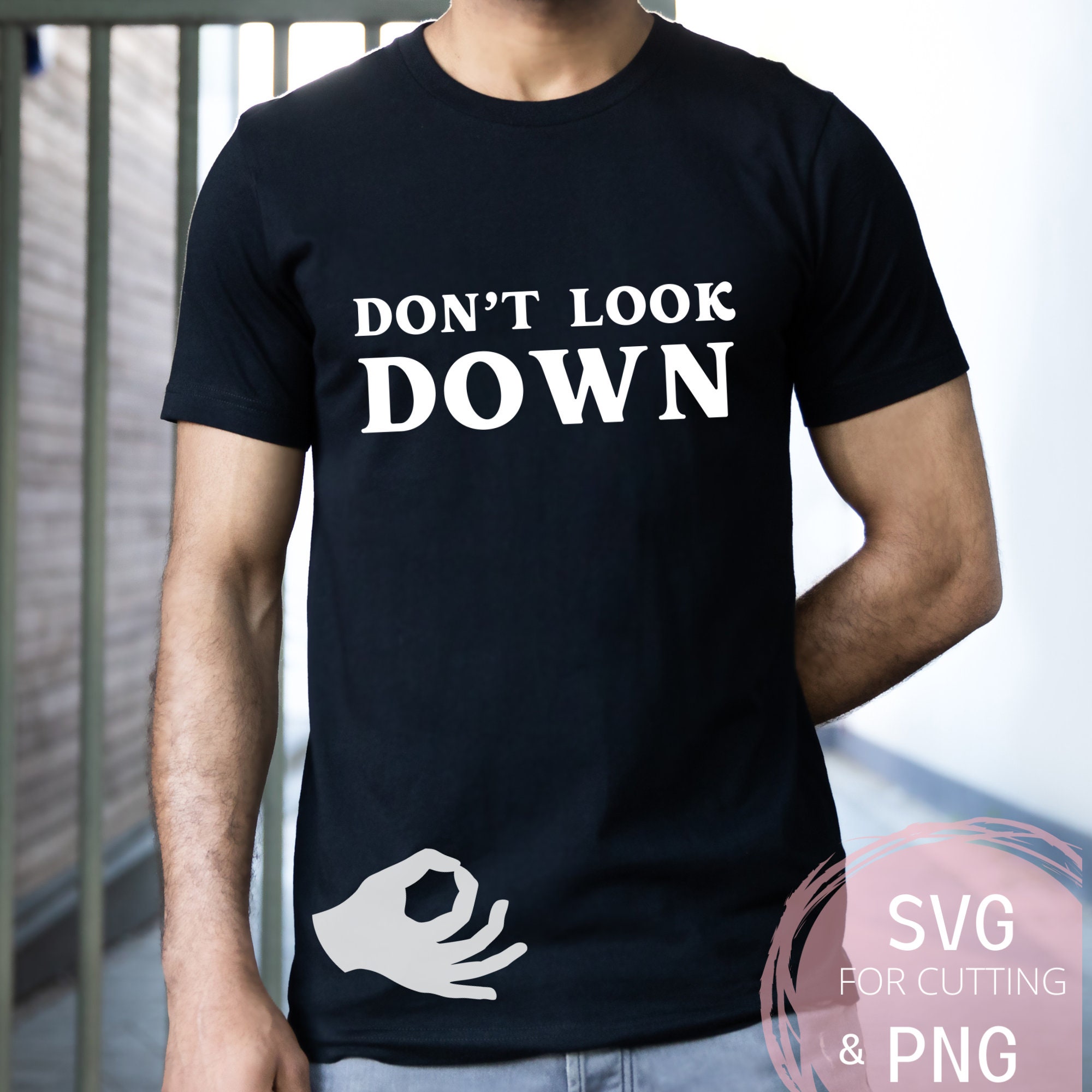 Funny Circle Hand Game PNG & SVG Don't Look Down Hand - Etsy
