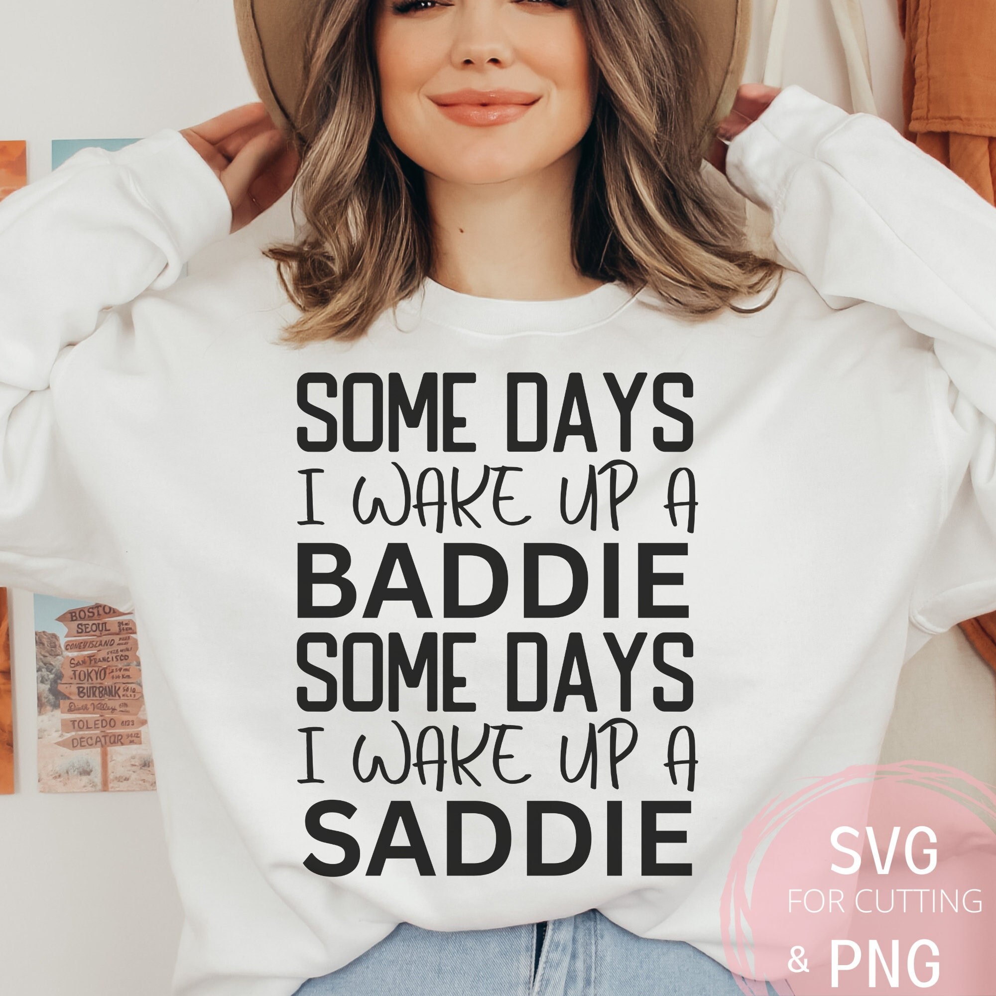 Sometimes I Wake up a Baddie PNG & SVG File for Cricut, Emo Sad Boy ...