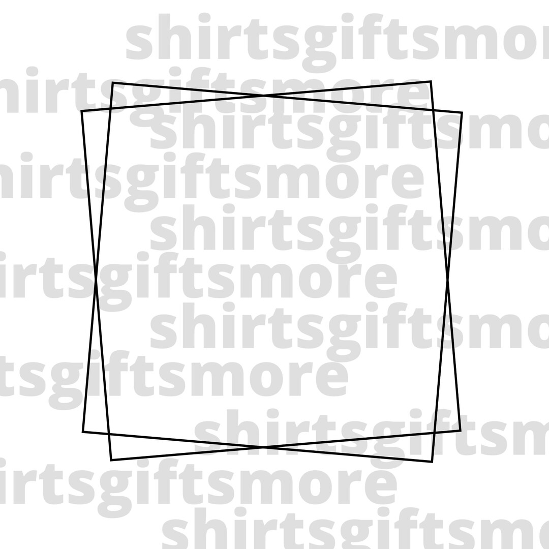 Square Frame Svg & Png File for Sublimation Square Monogram Frame ...