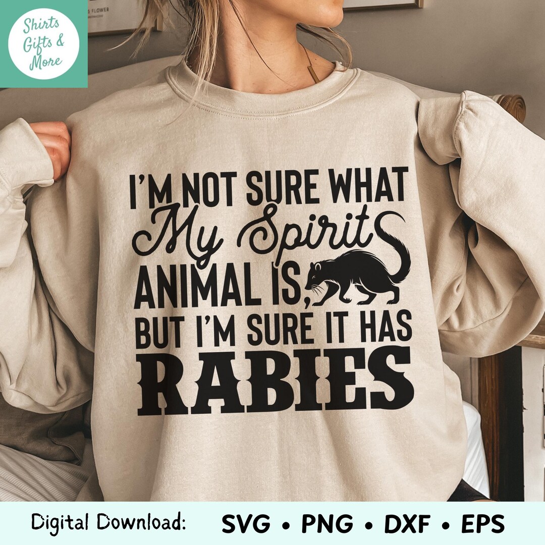 Rabid Spirit Animal SVG PNG Funny Quote for Cricut, Dark Humor Cut File ...