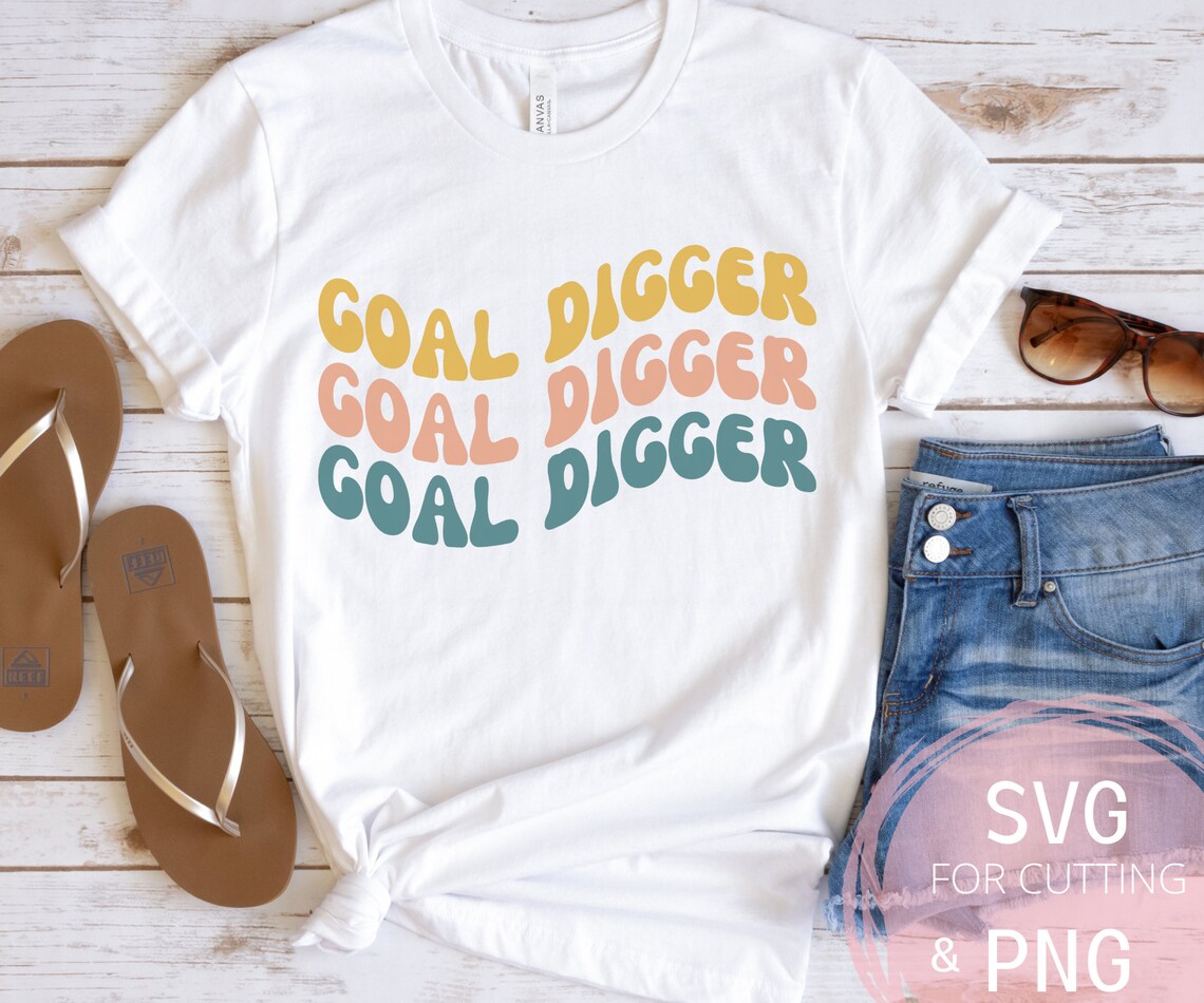 Goal Digger Retro SVG & PNG File for Cricut Bohemian Goal - Etsy