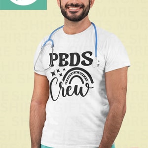 Peds Crew Pediatric Nurse SVG & PNG, Peds Nurse Shirt File, Childrens ...