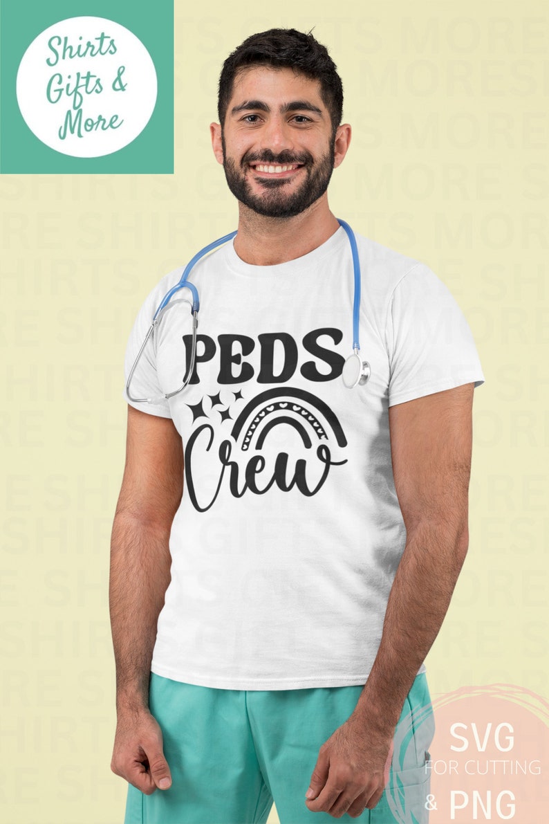 Peds Crew Pediatric Nurse SVG & PNG, Peds Nurse Shirt File, Childrens ...