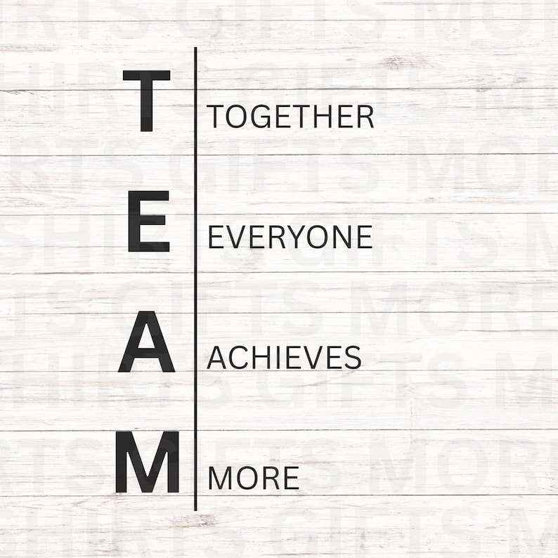 Team SVG & PNG, Together Everyone Achieves More Cut File, Office ...