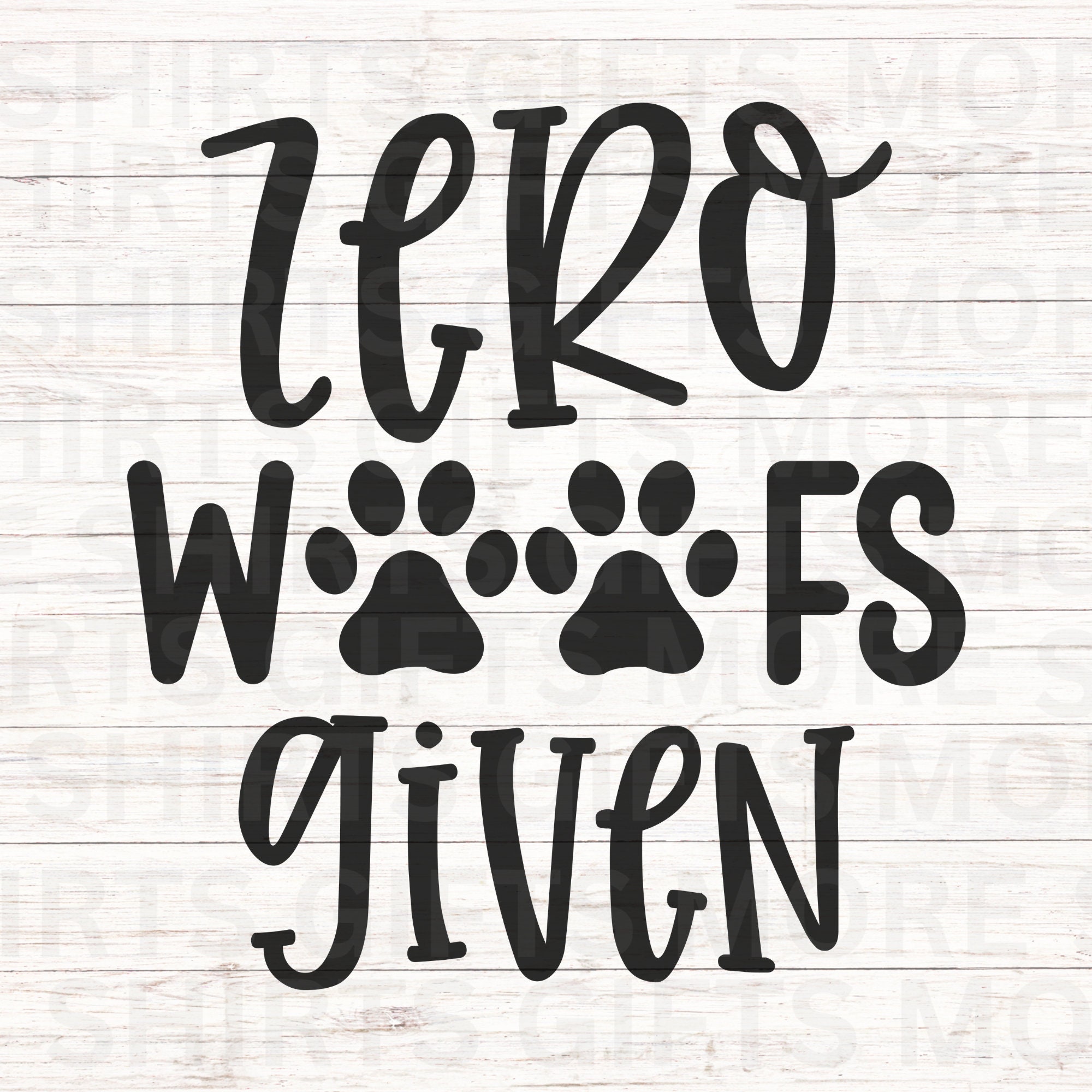 Zero Woofs Given SVG & PNG, Funny Dog Bandana Svg for Cricut, Dog Lover ...