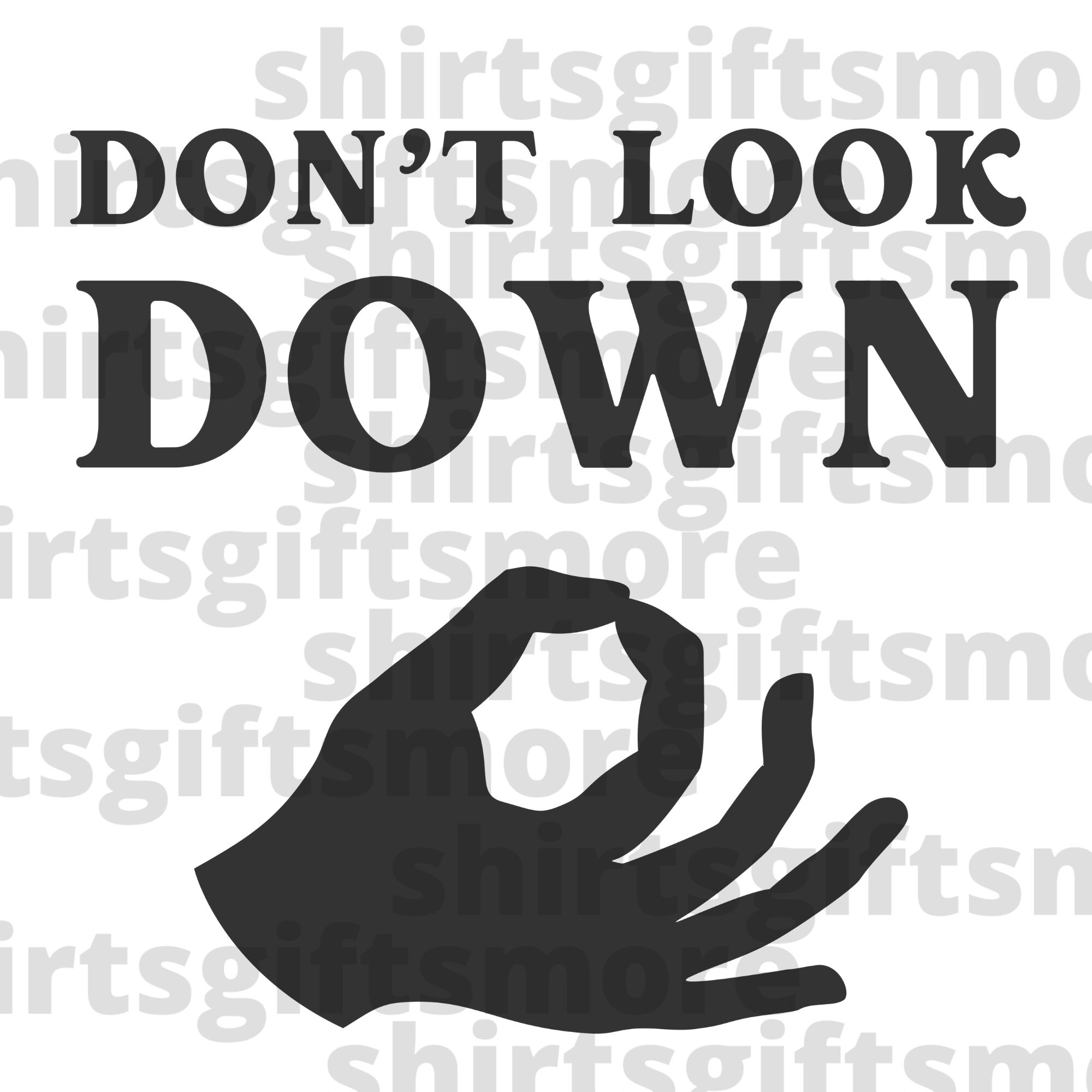 Funny Circle Hand Game PNG & SVG Don't Look Down Hand - Etsy