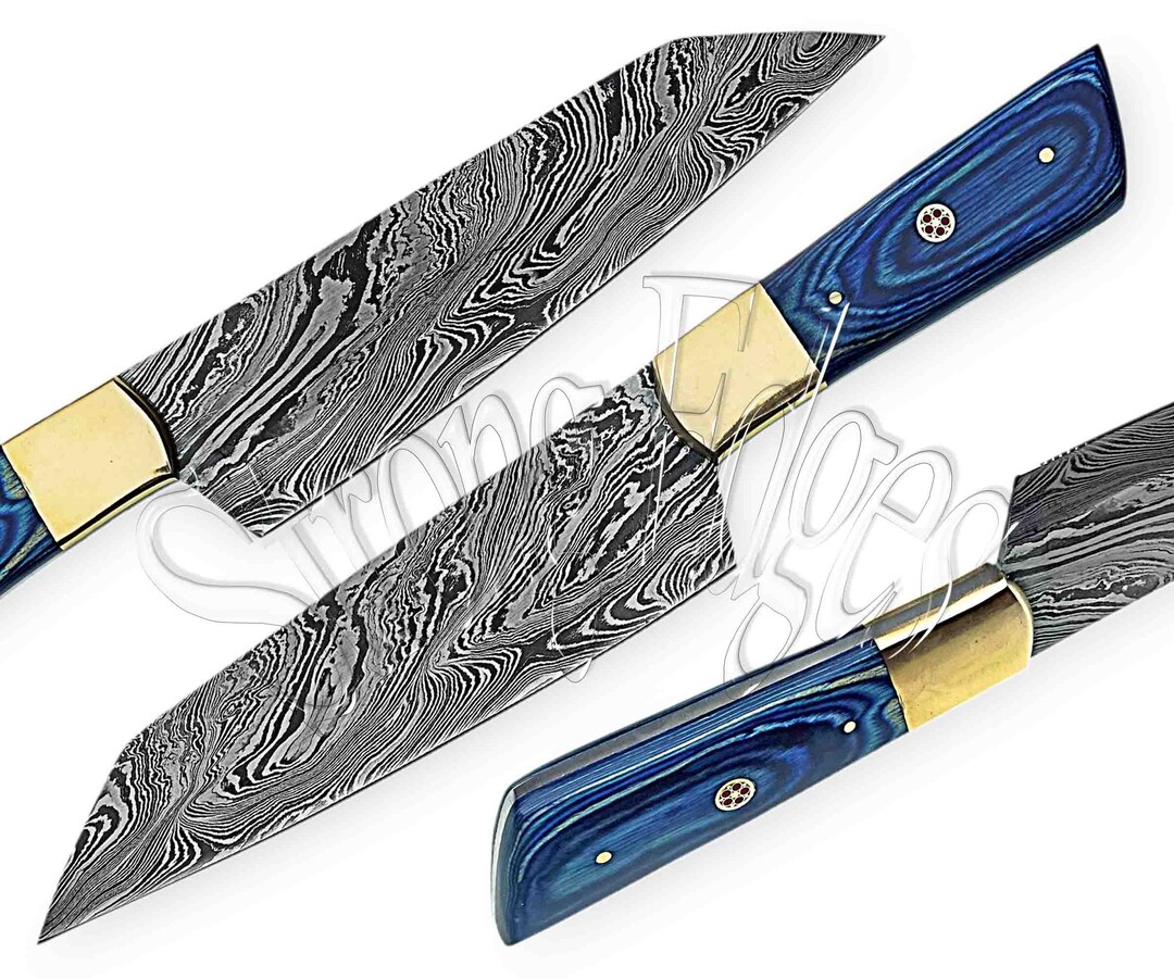Custom Hand Made Damascus Steel Chef Knife CHF-32 - Etsy