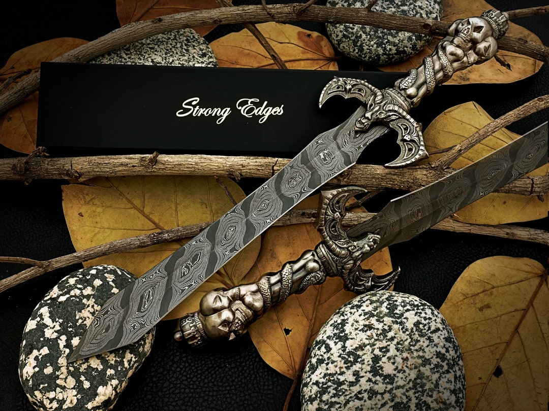 Custom Hand Made Damascus Knight Arming Sword Christmas Gift , Birthday ...