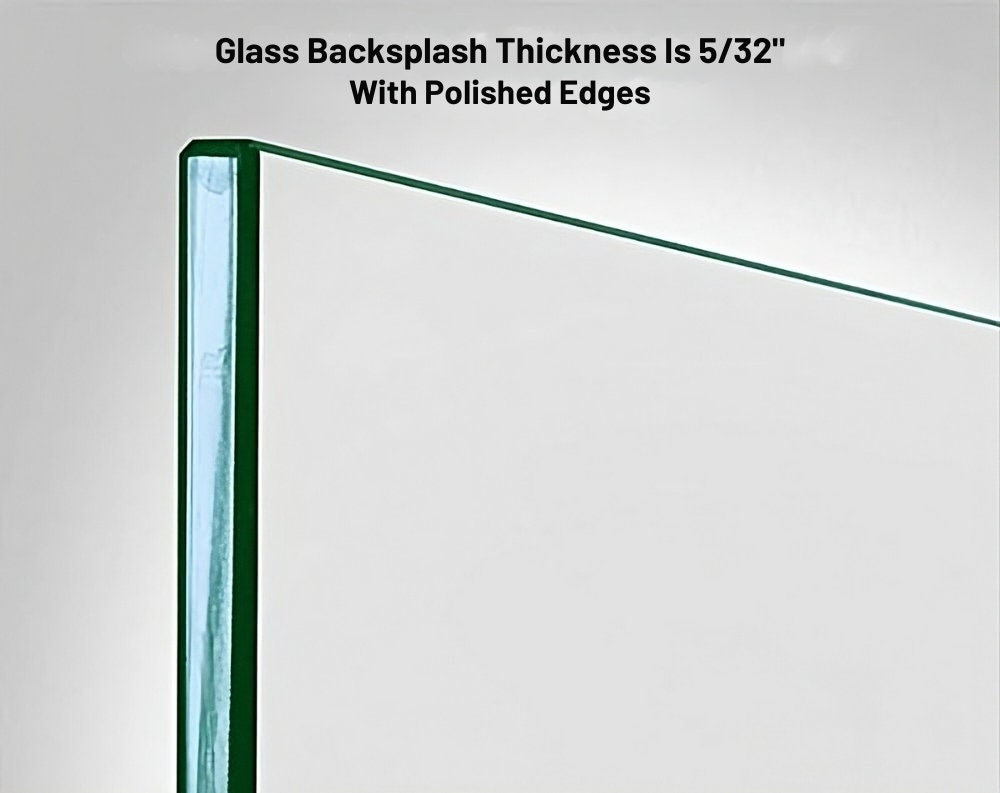 Abstract Light Blue Wave 5/32 Glass Kitchen Backsplash, Tempered Glass ...