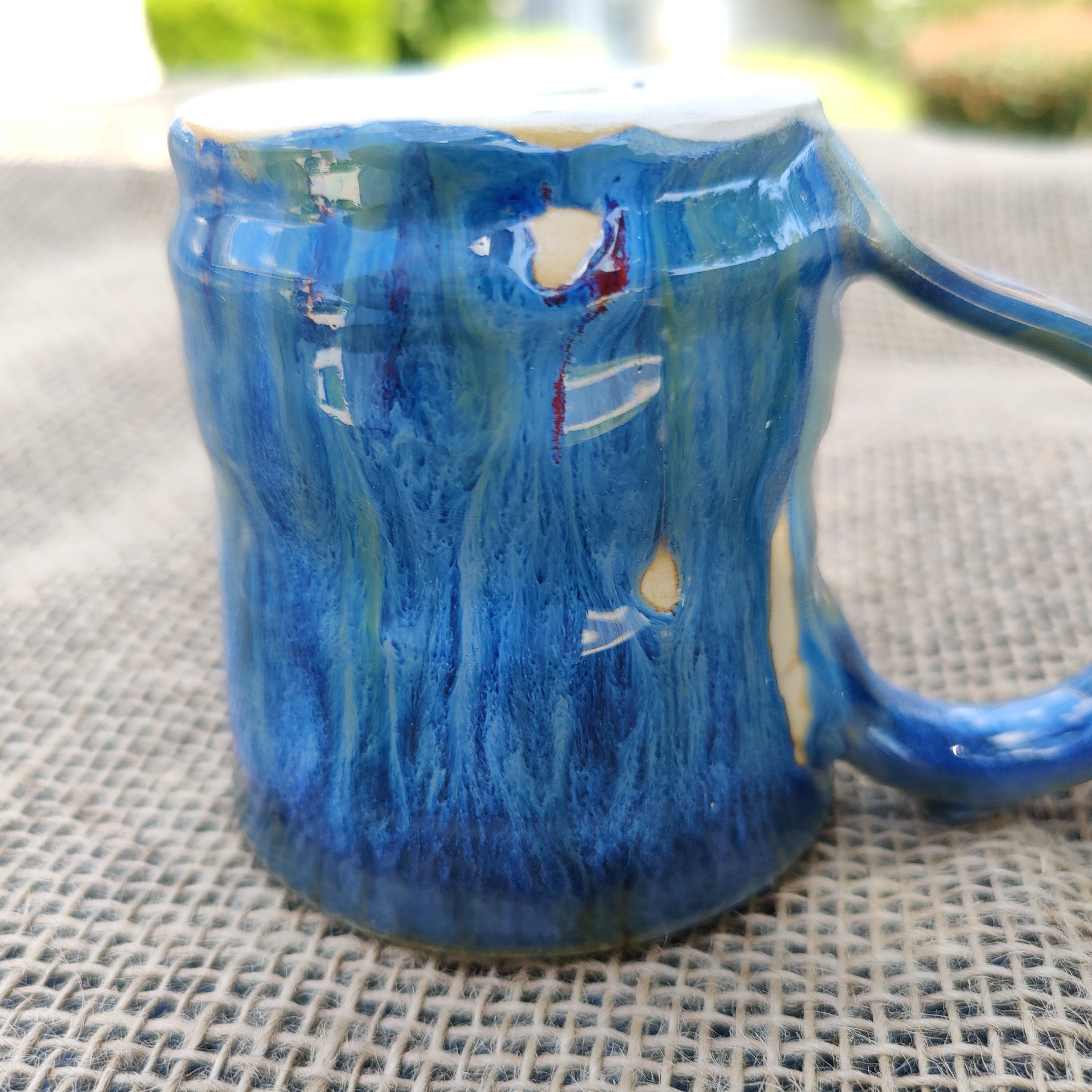 Glassy Mirage Coffee Cup Drippy Glaze Ceramic Mug Handmade | Etsy