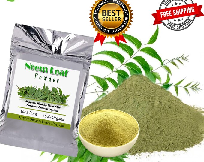 Neem Powder Dried Leaf 100% Pure & Natural Raw Vegan Leaves azadirachta ...