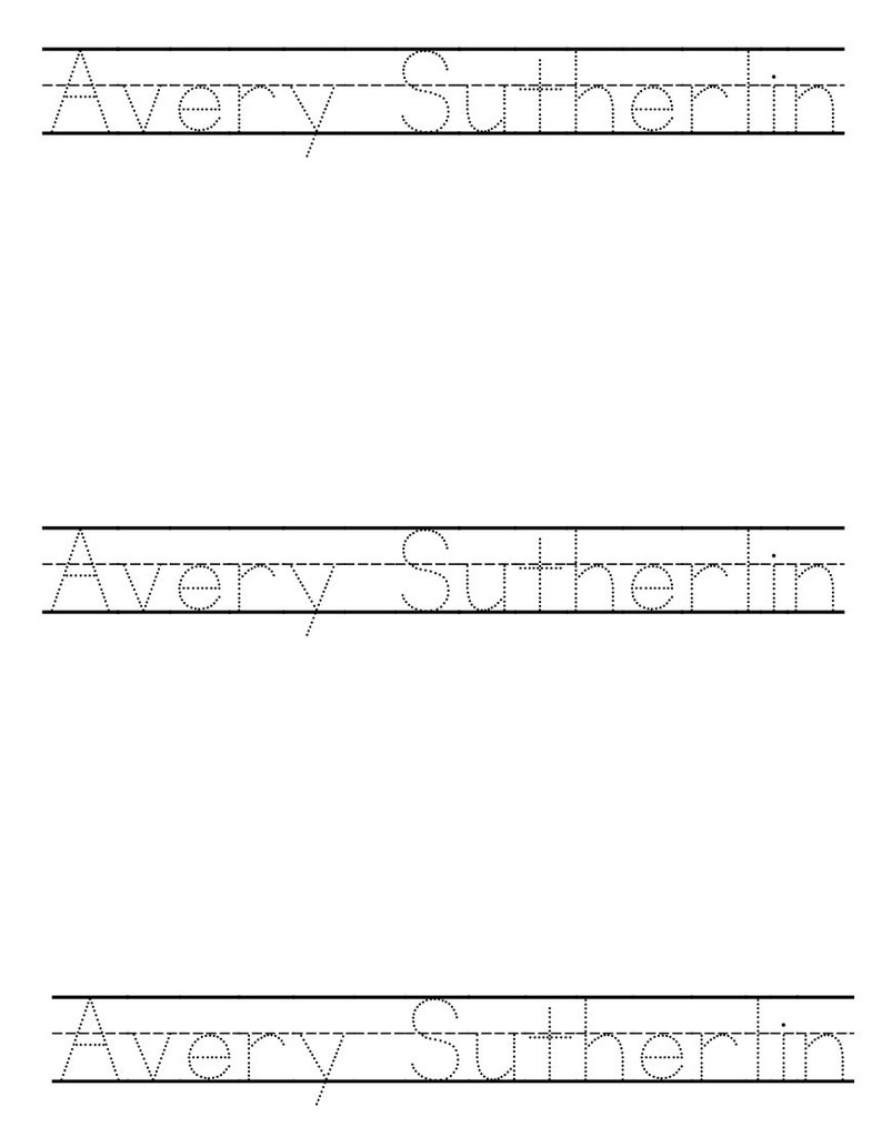 Custom Name Tracing Worksheet, Personalized Handwriting Practice ...