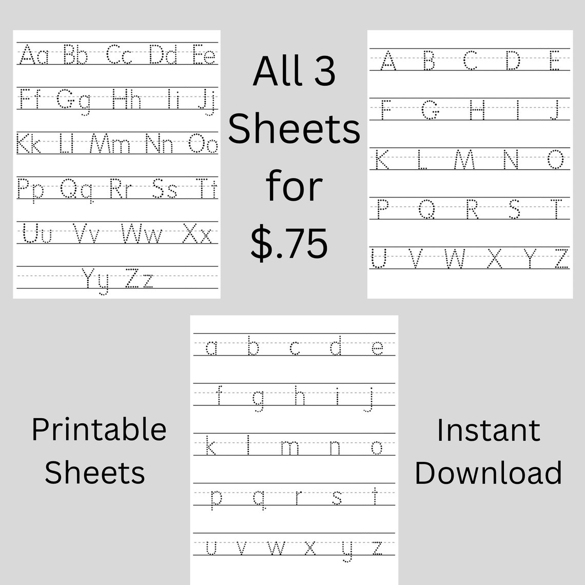Alphabet Tracing Worksheets, Abc Handwriting Worksheets, Letter Tracing ...