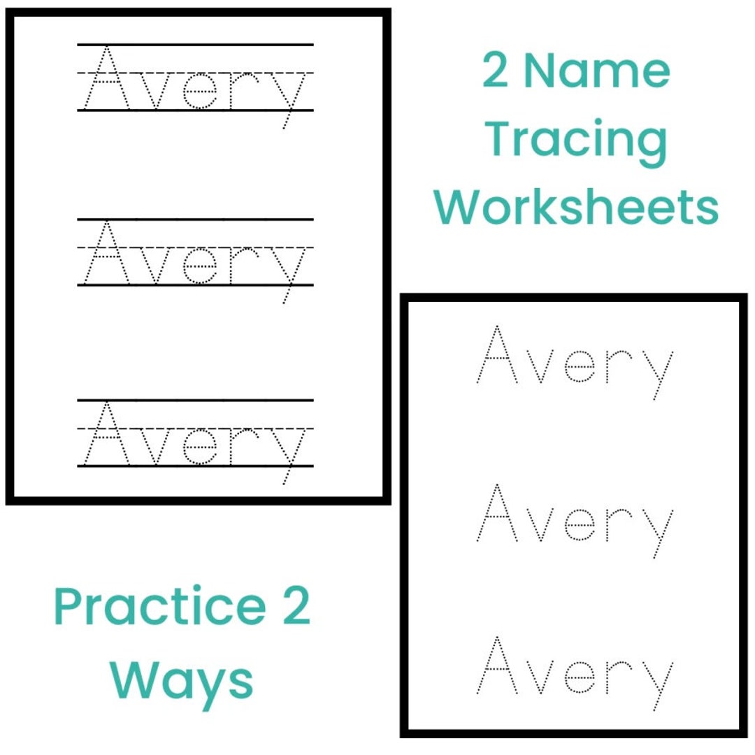 Custom Name Tracing Sheet, Name Tracing Printable, Personalized ...