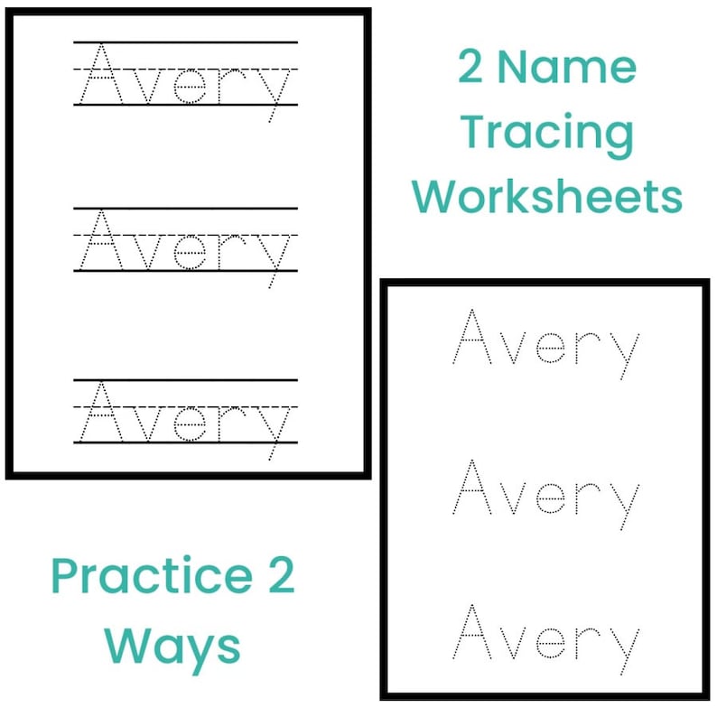 Custom Name Tracing Sheet, Name Tracing Printable, Personalized ...