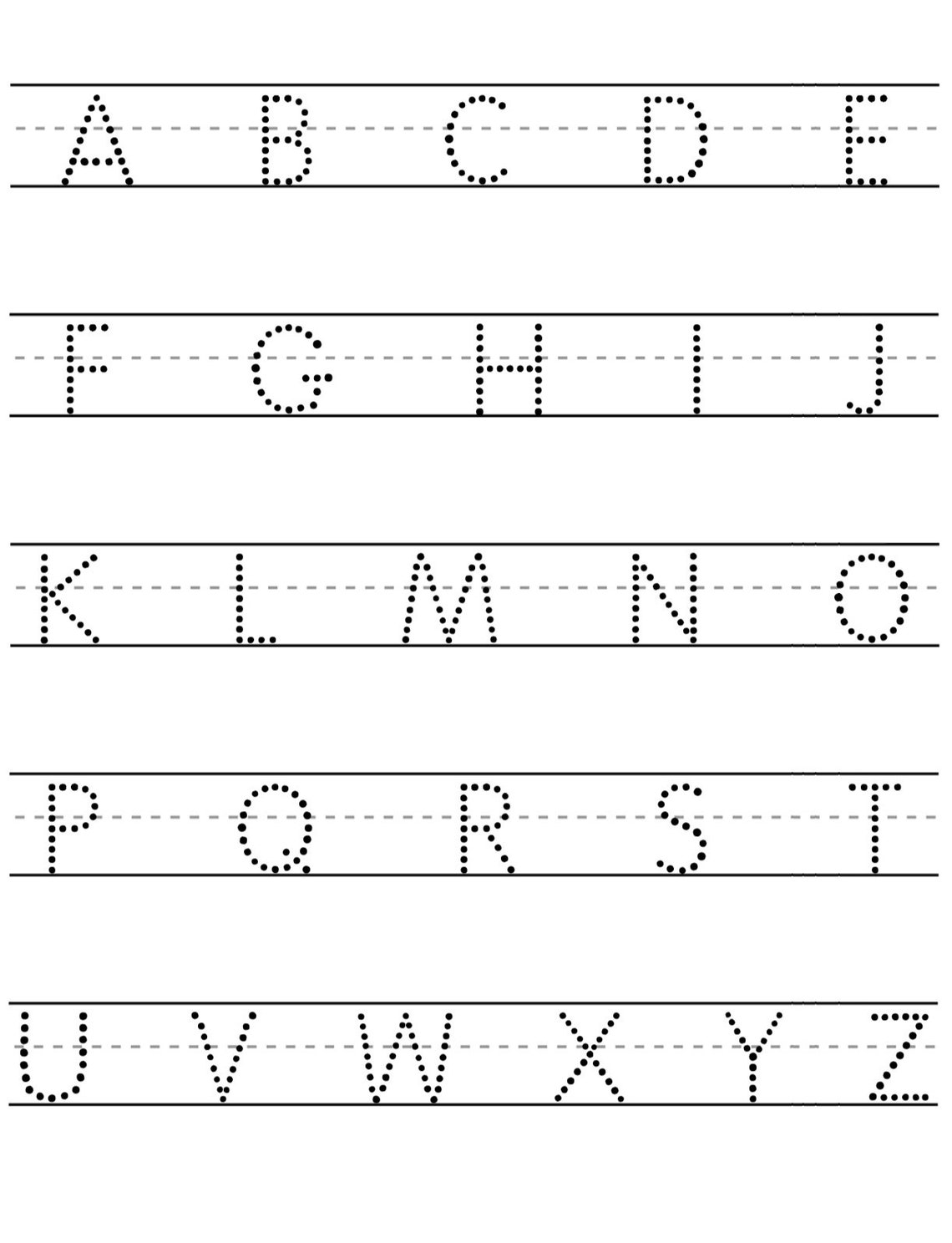 Alphabet Tracing Worksheets, Abc Handwriting Worksheets, Letter Tracing ...