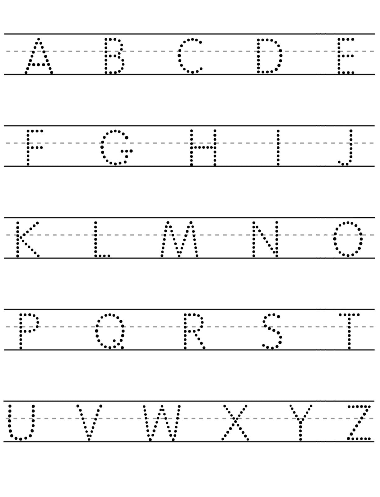 Alphabet Tracing Worksheets, Abc Handwriting Worksheets, Letter Tracing ...