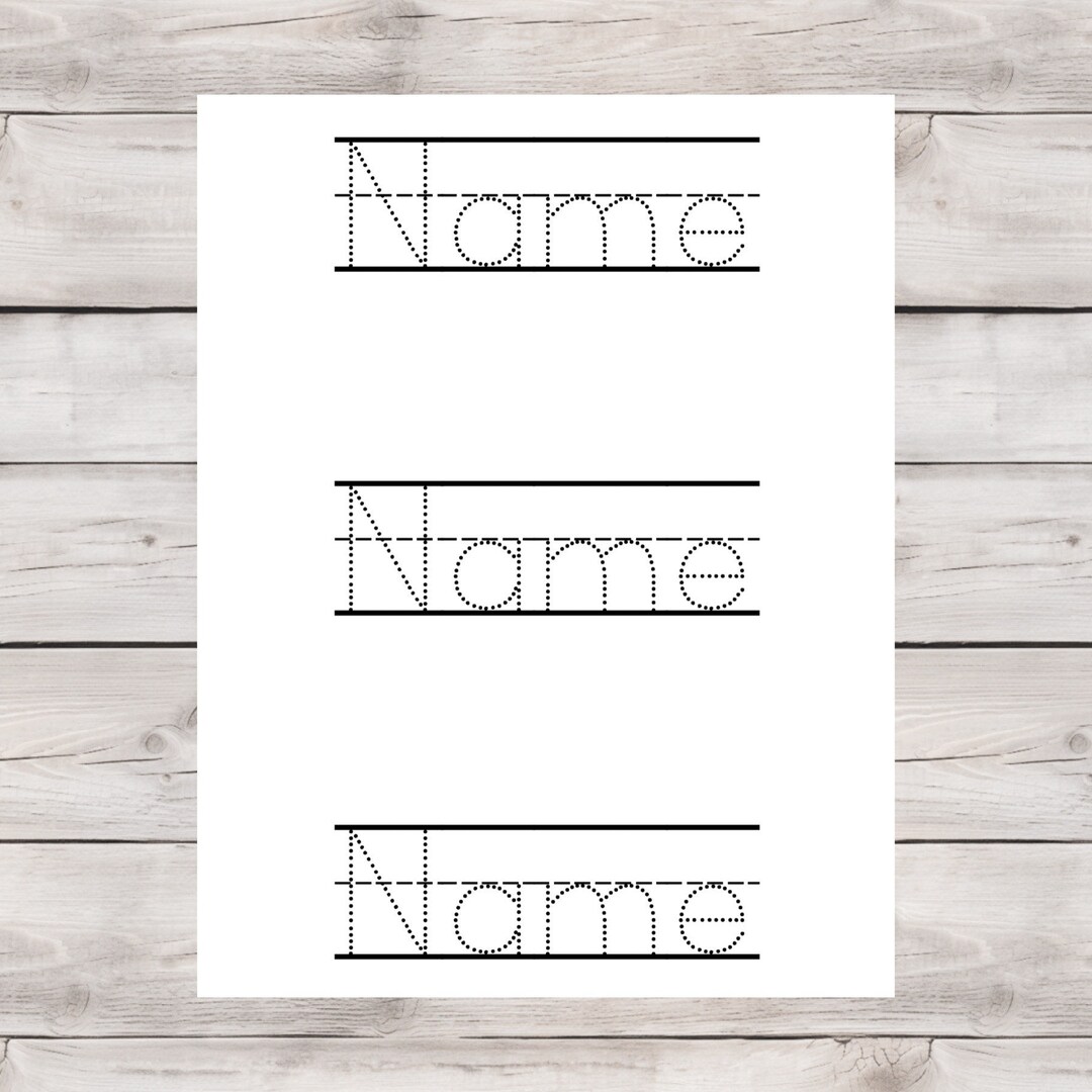 Custom Name Tracing Sheet Personalized Handwriting Worksheet - Etsy