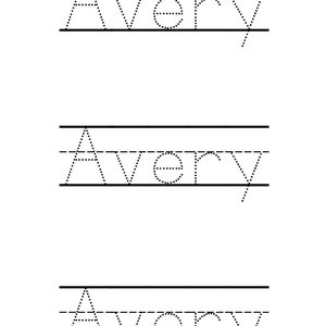 Custom Name Tracing Worksheet, Personalized Handwriting Practice ...