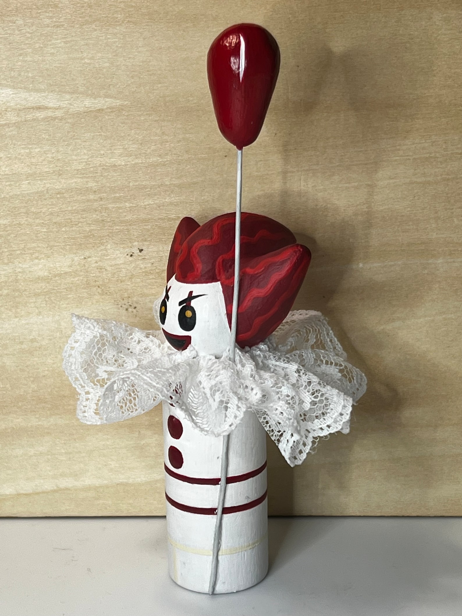 Halloween Creepy Scary Clown Peg Doll Pennywise Parody - Etsy