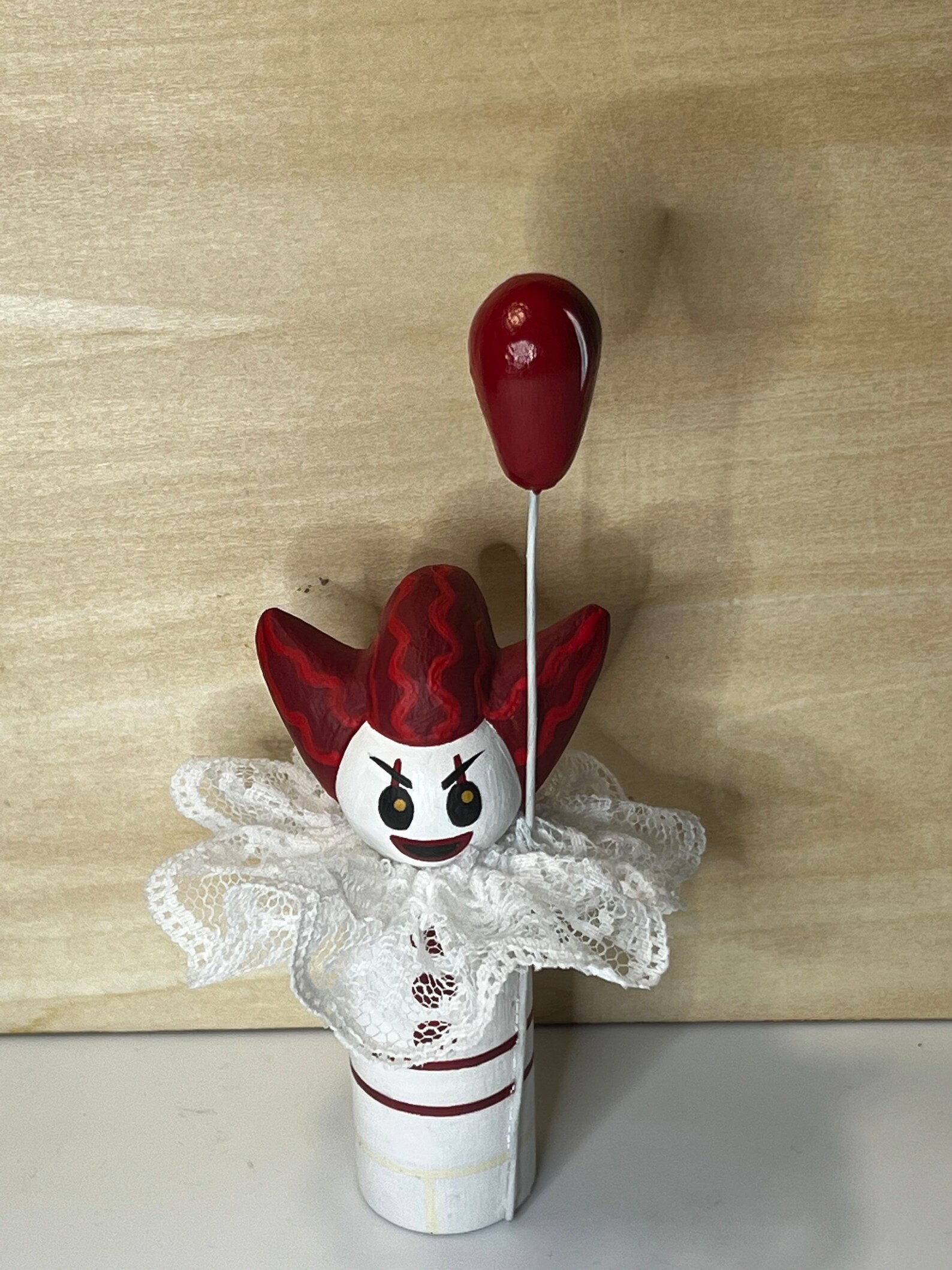 Halloween Creepy Scary Clown Peg Doll Pennywise Parody - Etsy
