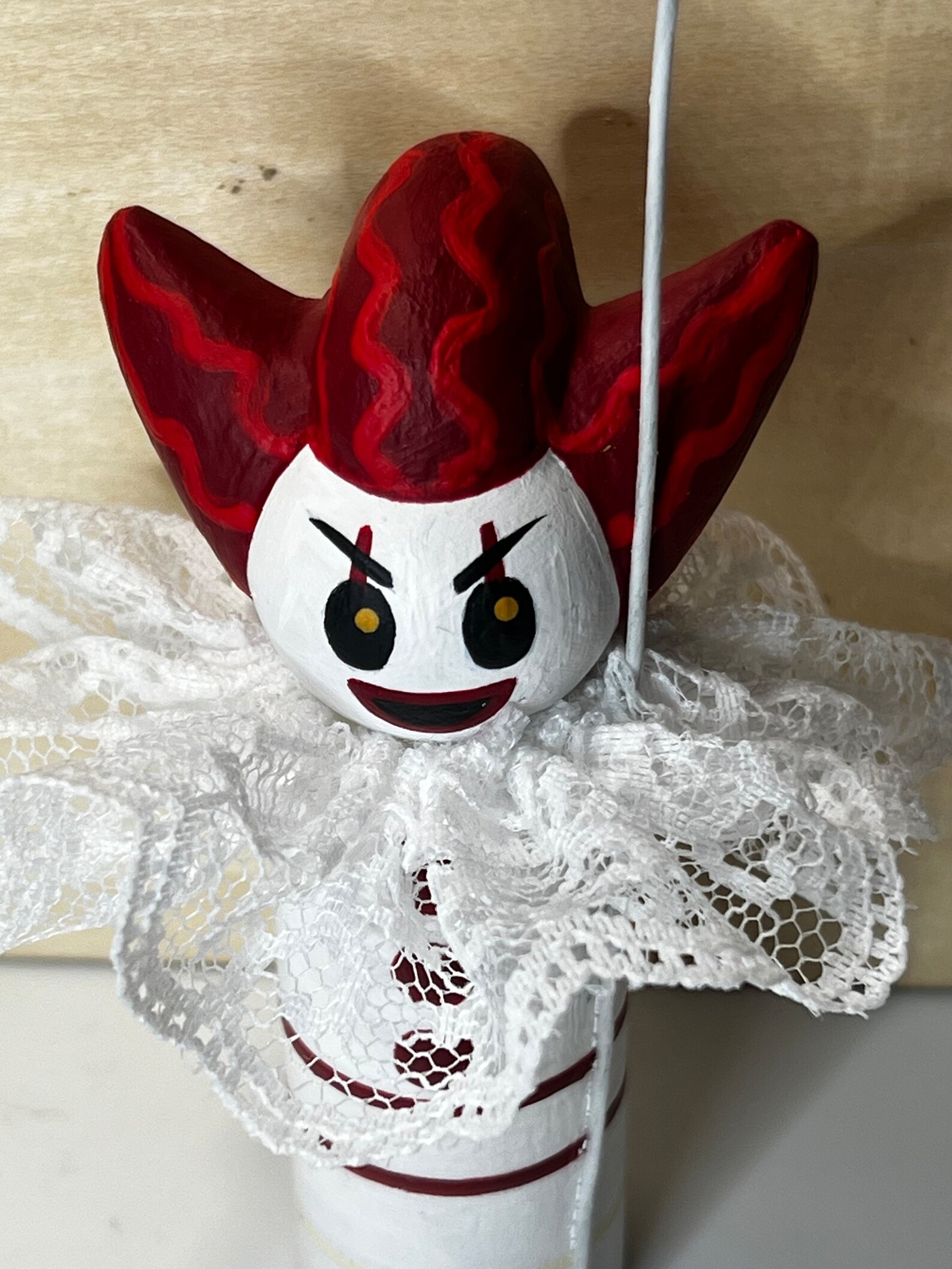 Halloween Creepy Scary Clown Peg Doll Pennywise Parody - Etsy