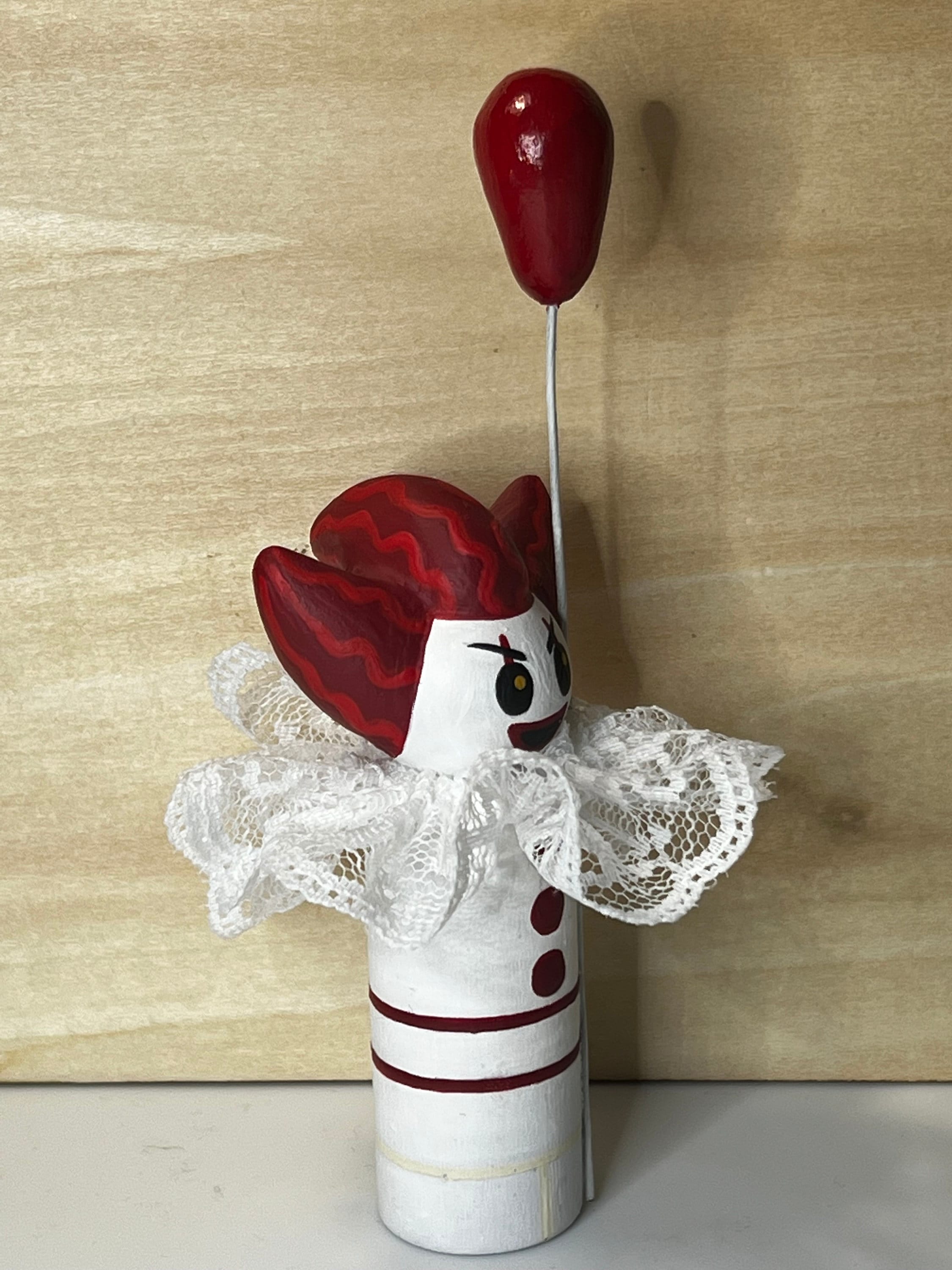 Halloween Creepy Scary Clown Peg Doll Pennywise Parody - Etsy