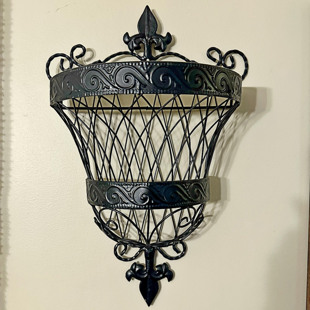 Black Metal Wall Pocket, Gothic Home Decor, Dark Cottagecore Decor ...
