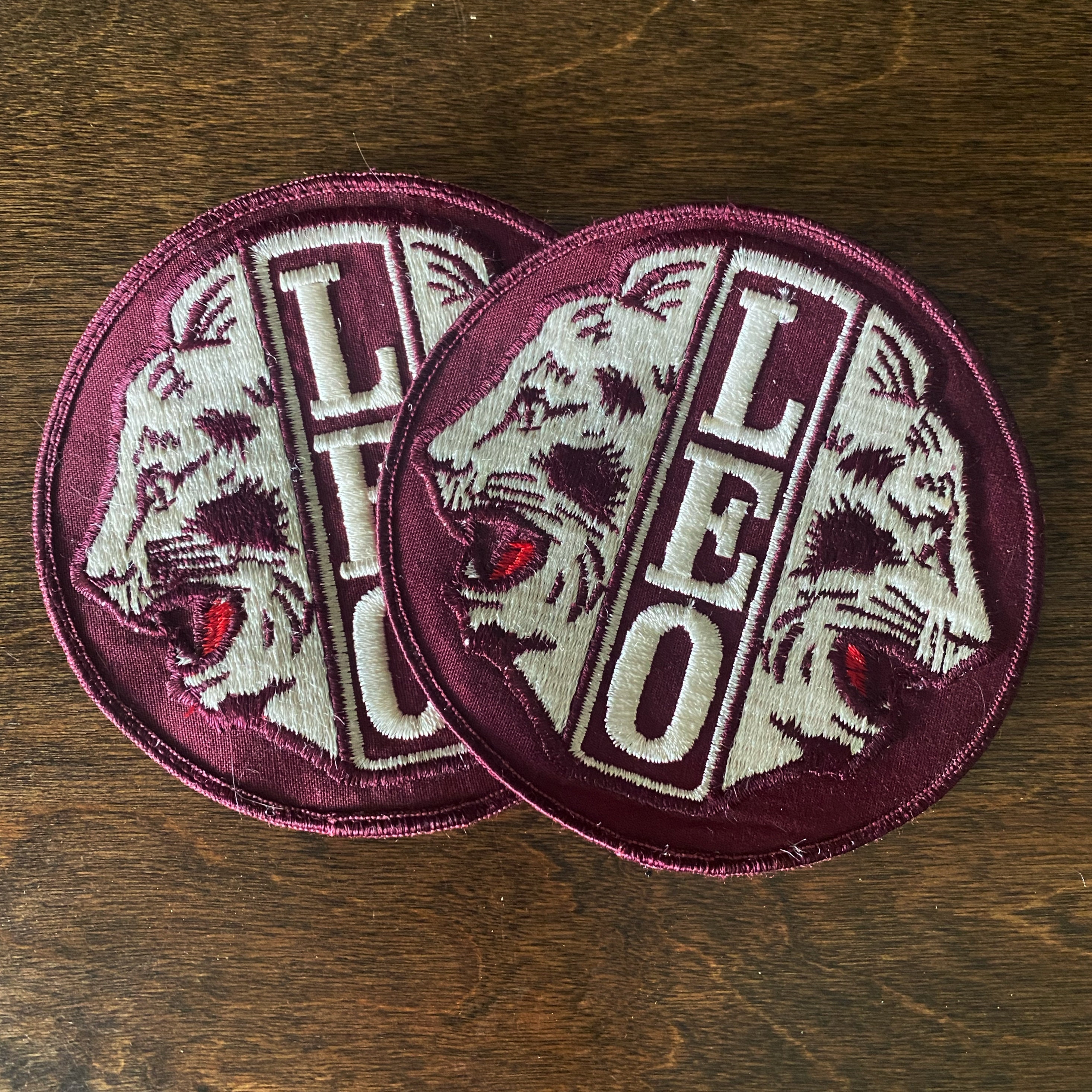 Vintage-Patch große Leo bestickte Tierkreis-Patch Leo Löwe | Etsy