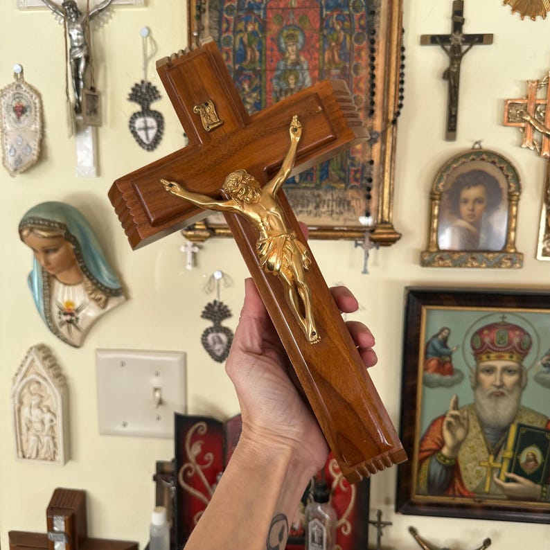 Vintage Catholic Sick Call Set Crucifix Last Rites Travel Altar Holy ...