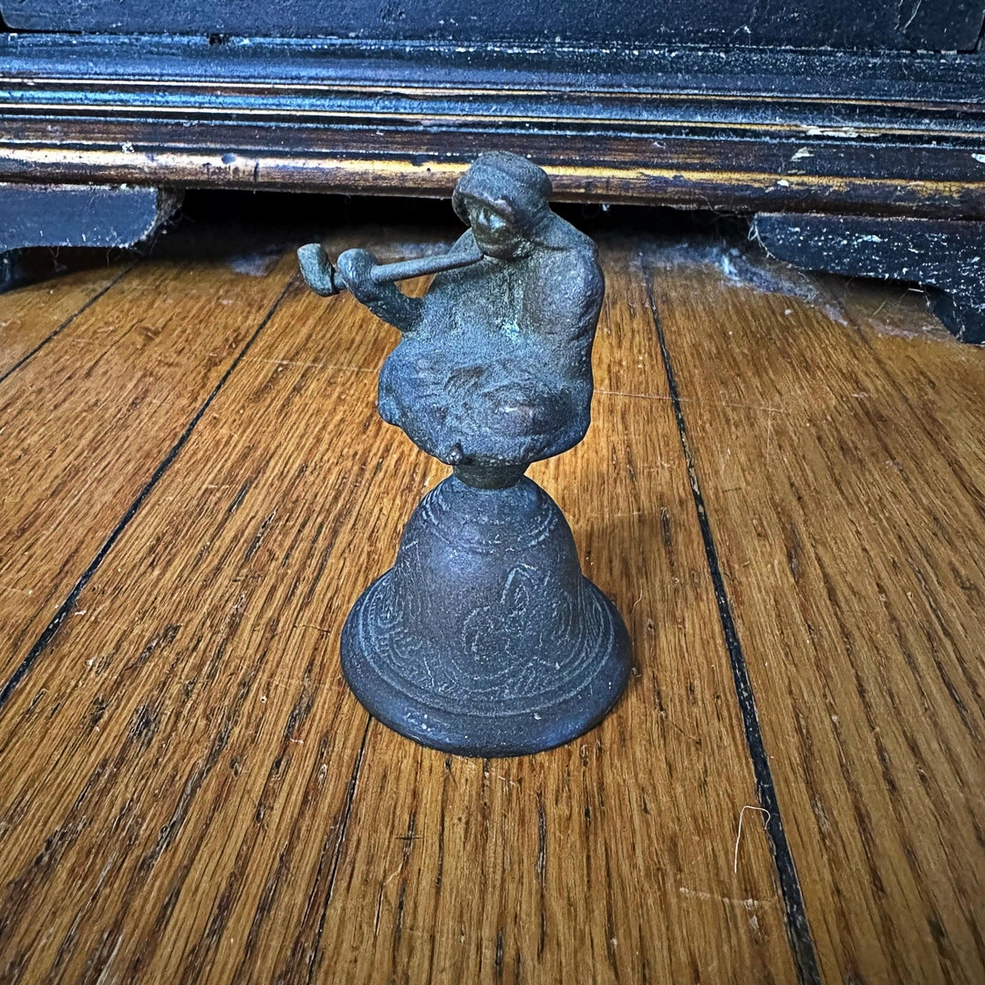 Vintage Brass Monk Bell: Etched Altar Bell, Unique Shape - Etsy