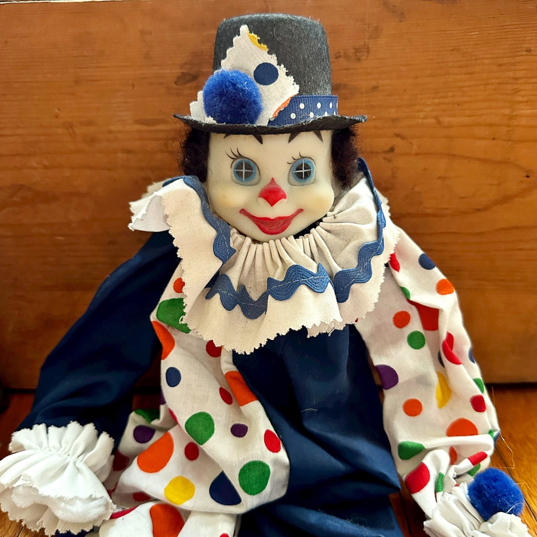 Vintage Creepy Clown Doll, Creepy Decor, Clowncore, Oddities Decor ...