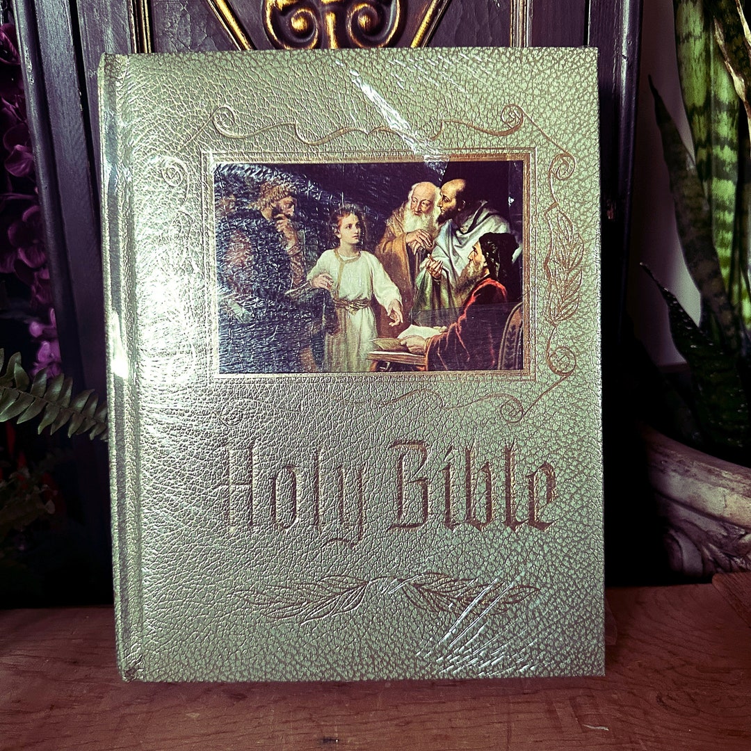 Vintage Family Bible, NOS, Vintage Large Bible, Hardcover Bible, Altar ...