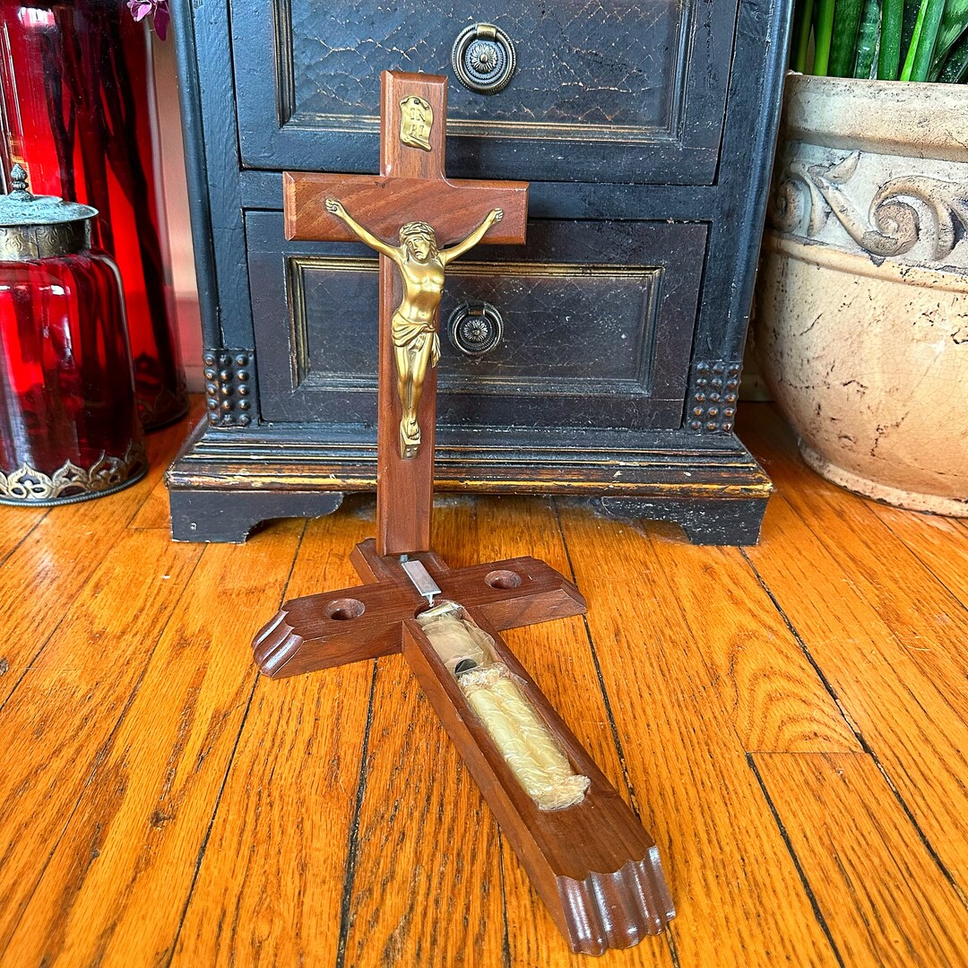 Vintage Last Rights Kit, Sick Call Cross, Priest's Kit, Vintage ...