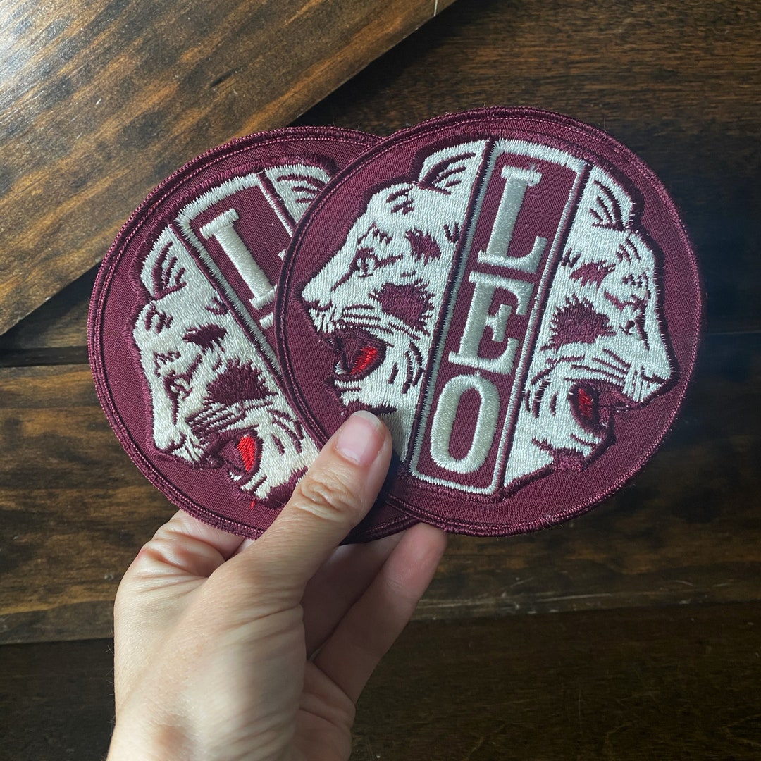 Vintage Patch, Large Leo, Embroidered Zodiac Patch, Leo Lion Patch, 5 ...