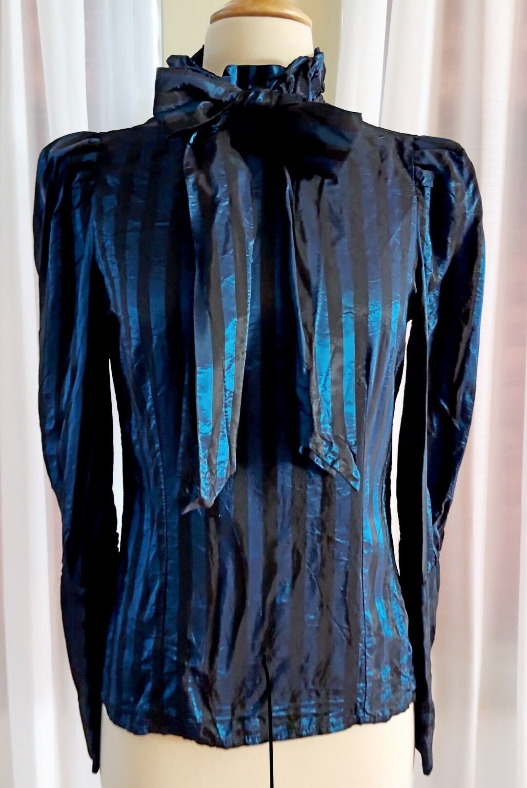 Vintage Victorian Gothic Blouse, High Neck, Gothic Top - Etsy