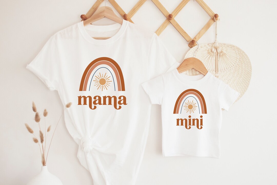 MAMA and MINI Shirts, Matching Mom Daughter Shirts, Retro Mommy and Me ...