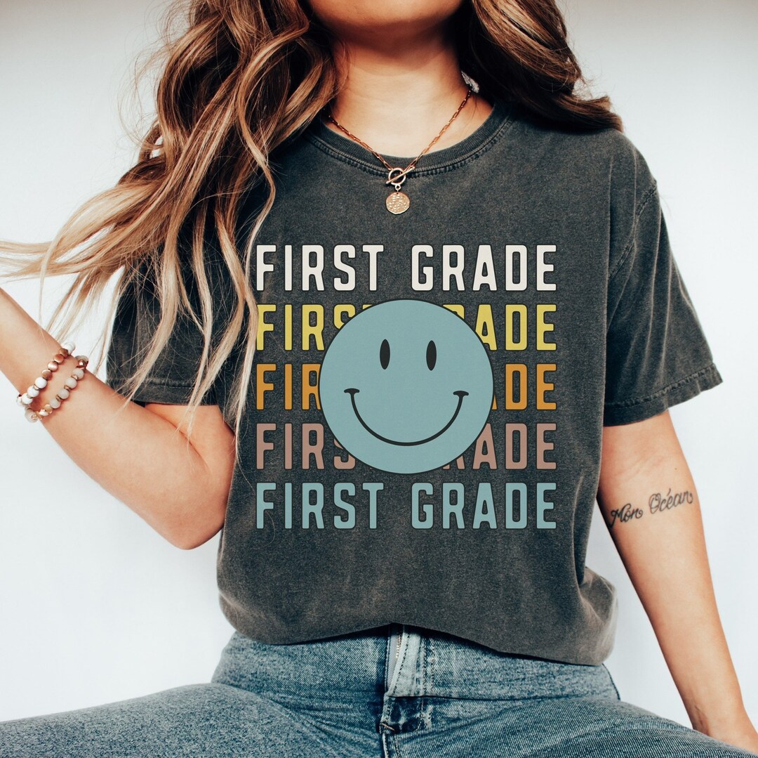 First Grade Teacher Shirt, Comfort Colors Shirt, First Grade Crew ...