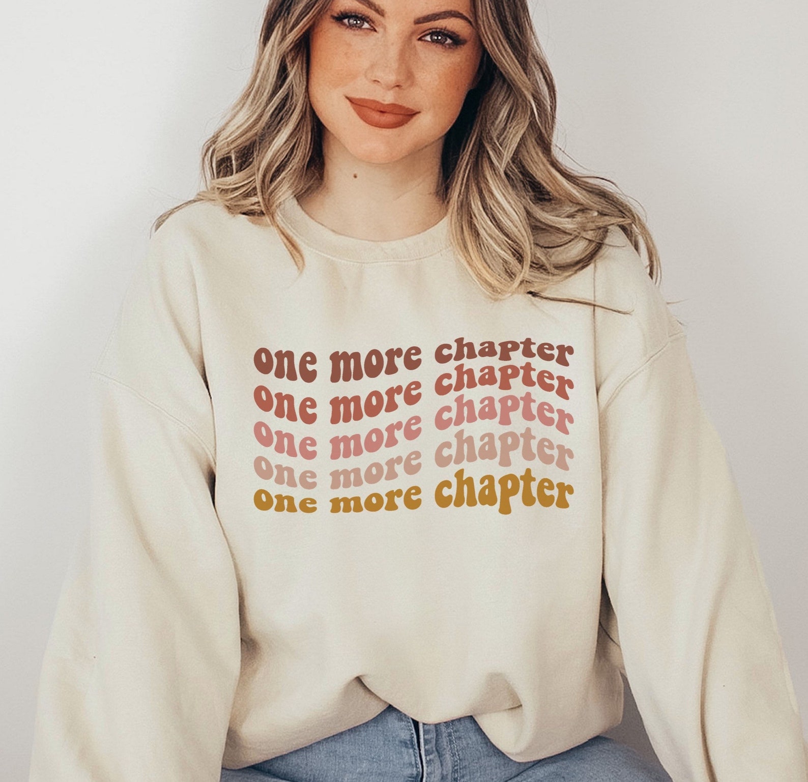 One More Chapter Sweatshirt, Teacher Gift, Book Lover Sweatshirt, Book ...