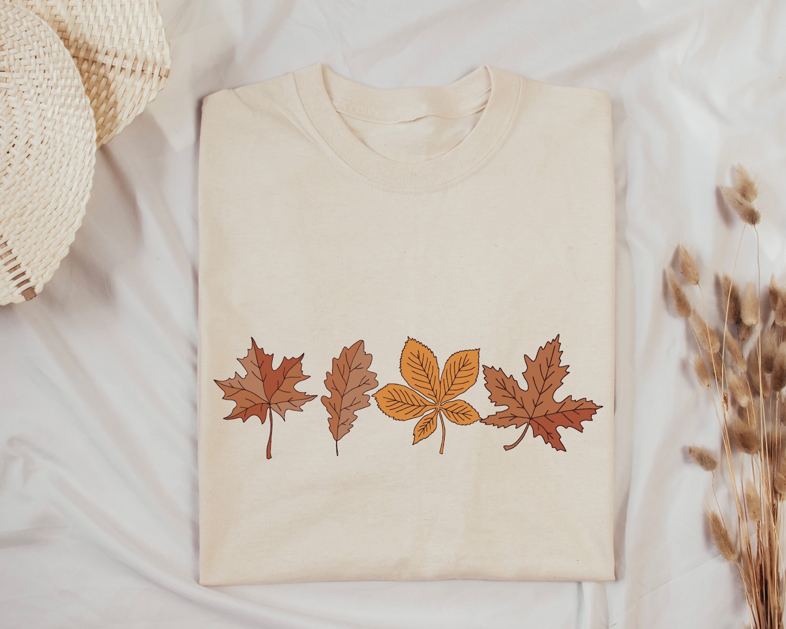 Fall Leaves Graphic Tee - Women's Autumn T-shirt - Etsy
