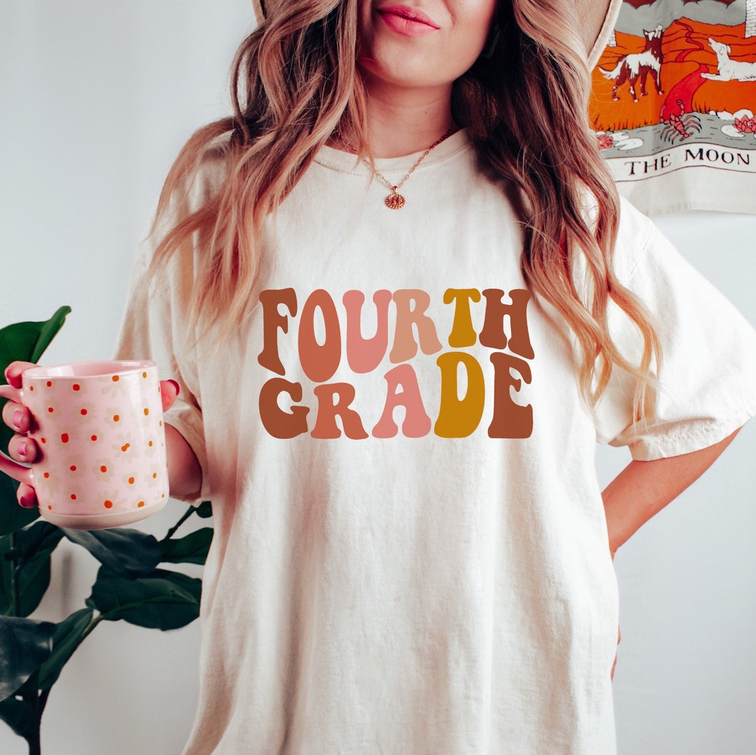 Fourth Grade Teacher Shirt Retro 4th Grade Teacher Shirt Comfort Colors ...