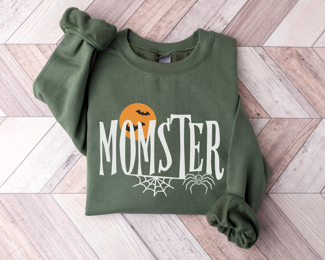 Momster Halloween Sweatshirt: Funny Mom Graphic Crewneck - Etsy