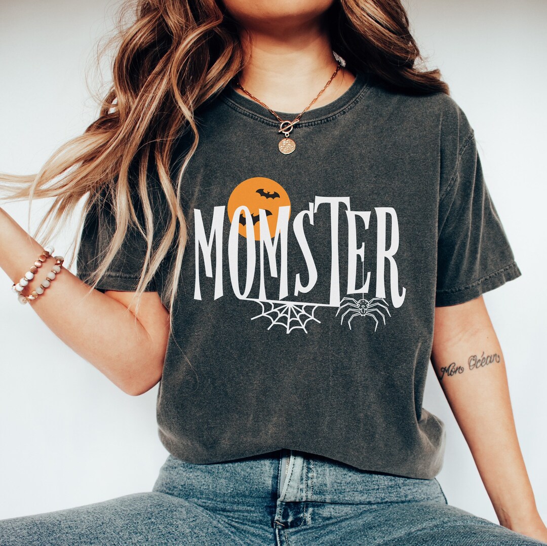 Halloween Comfort Colors Shirt, Momster Shirt, Halloween Shirt for Mom ...