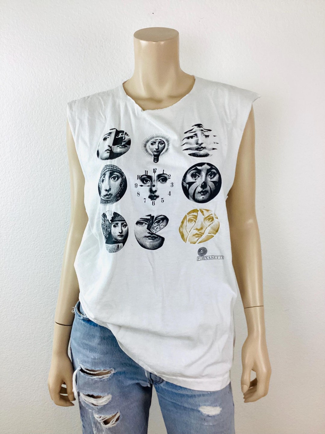 Vintage FORNASETTI Face Print T-shirt / T Shirt - Etsy