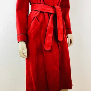 Vintage 1970s RED ULTRA SUEDE Lillie Rubin Wrap Coat / Jacket - Etsy