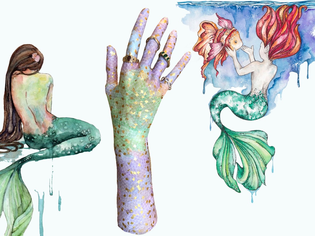 Mermaid Inspired Hand | Mermaid Scale Effect | Mannequin Hand ...