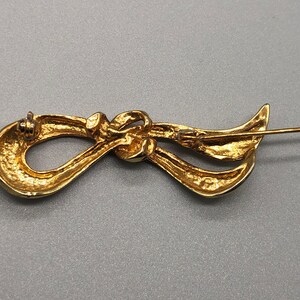 Vintage Single Loop Bow Brooch Vintage Gold Tone Bow Brooch Vintage ...