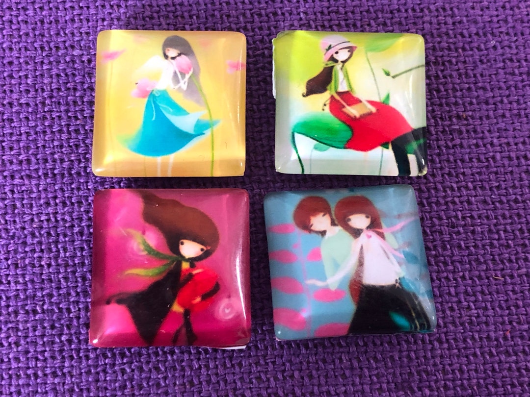Cute Girl Themed Glass Magnets Magnet Board Magnets Person Themed ...