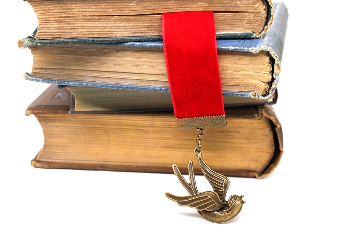 Marque de livre de luxe Marque de livre de velours rouge - Etsy France